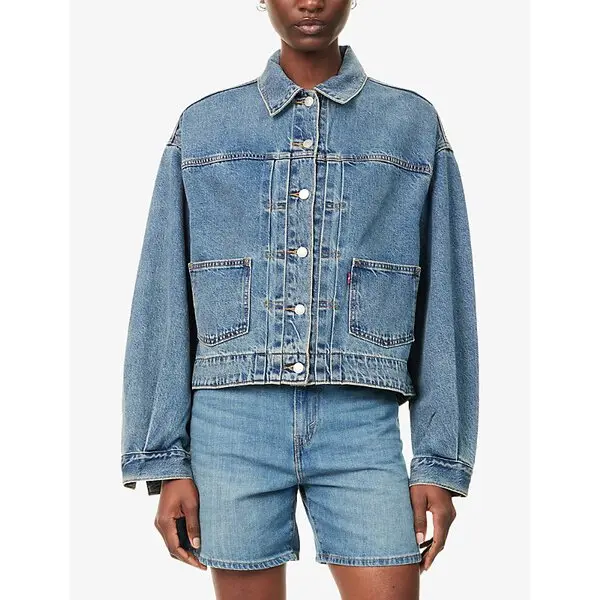 Levi'S Balloon-Sleeve Trucker Denim Jacket - Miss My Flight No Tie